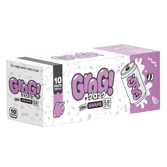 Grog! Shochu Vodka & Soda Grape 5.9% Cans 10x330ml – Liquor Star Online