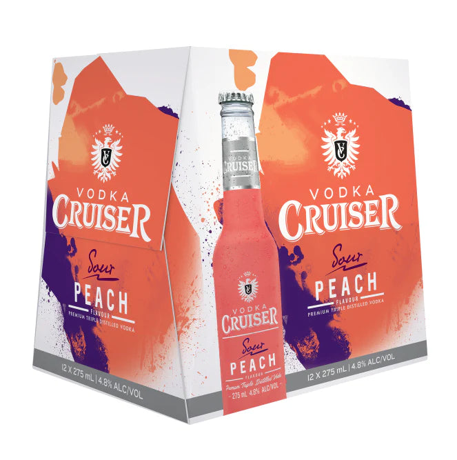 Vodka Cruiser Sour Peach 5% 12pk Btls – Liquor Star Online