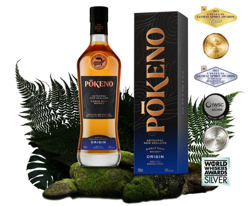 Pokeno Origin New Zealand Single Malt Whisky 700ml - Liquor Star Online