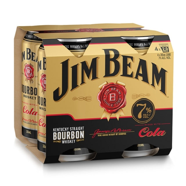 Jim Beam Gold 7% 4 Pack Cans 330ml – Liquor Star Online